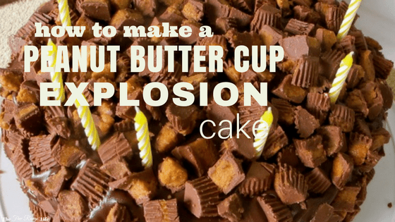 Peanut Butter Cup Explosion Cake - The Free Range Life
